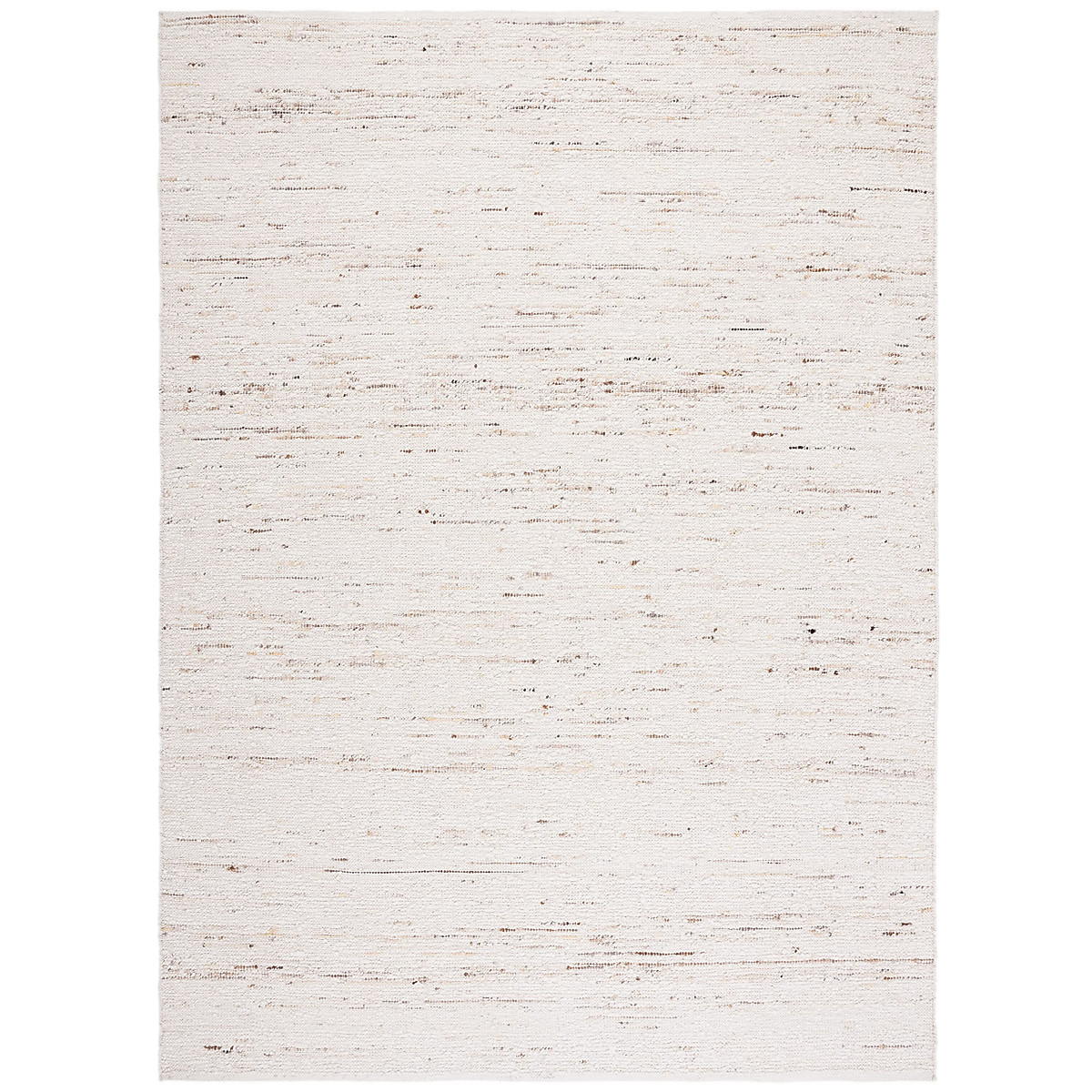 SAFAVIEH Natura Collection Area Rug - 8' x 10', Ivory & Light Grey, Handmade Wool, Ideal for High Traffic Areas in Living Room, Bedroom (NAT330A)