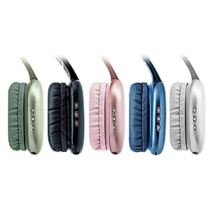 iJoy Ultra Wireless Headphones with Microphone- Rechargeable Over Ear Wireless Bluetooth Headphones with 10Hr Playtime, SD Slot, Backup Wire- Soft Cushion Wireless Headset with Mic (Blue)