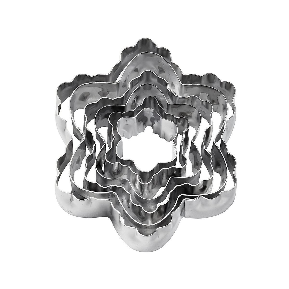 Wilton 6-Piece Nesting Fondant Double Sided Cut Out Cutters, Blossom