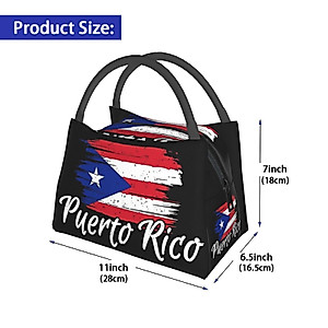 ASYG Puerto Rico Lunch Box Picnic Bags Puerto Tote Insulated Portable Puerto Decor Container Meal Bag