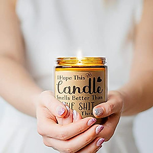 STORALIT Lavender Scented Candles Jars-I Hope This Smells Better, Funny Gifts for Women, Men, Best Friend Birthday Candle for Female, Sister, Mom,Unique Christmas Friendship Gift