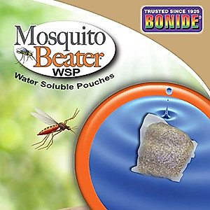 Mosquito Beater Water Soluble Pouches, Pack of 24 Pouches Control Mosquito Larvae in Standing Water, Won't Harm Fish