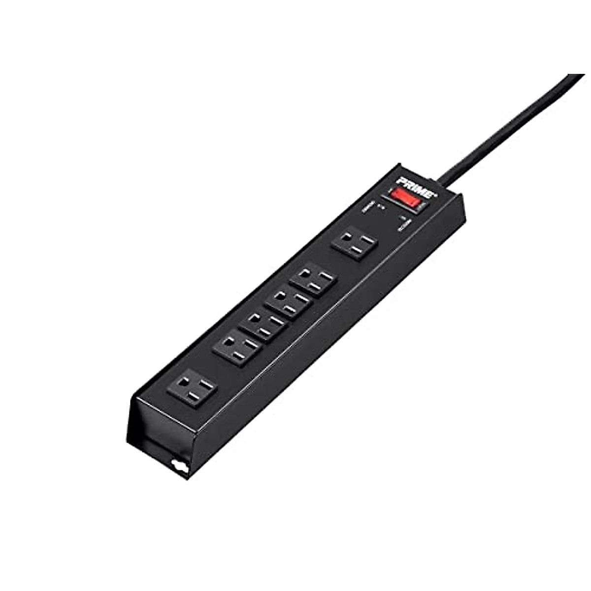 Monoprice Metal Surge Protector - 6 Outlet Power Strip, 1150 Joules 15 Amp, 125 Volt, 1875 Watt, 15 Feet, Black