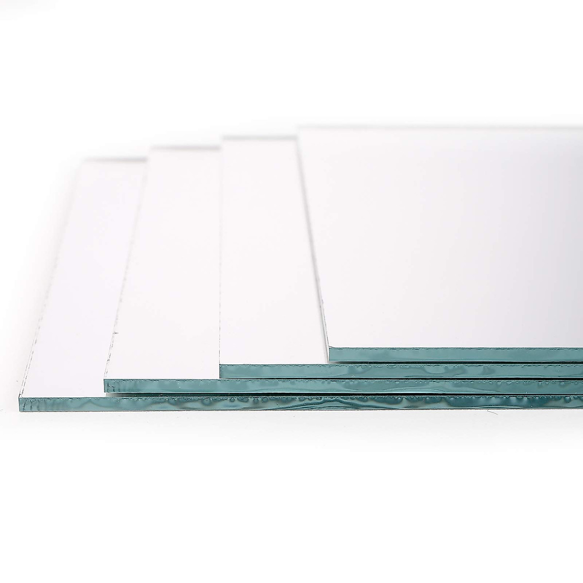 Suwimut 50 Pack Square Glass Mirror Tiles, 4x4 Inch Small Square Decorative Glass Mirrors for Table Centerpieces, Crafts, Wall, Mosaics, DIY Home Projects, Decorations, Arts and Crafts Supplies