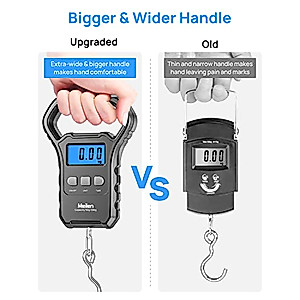 Fish Scale, Meilen 110lb/50kg Luggage Scale Hanging Scale Fishing Scale with Backlit LCD Display, Luggage Scales for Suitcase with Large Handle, Digital Postal Scale Fishing Gifts for Men