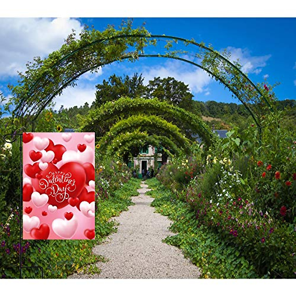 Valentine Flag, Double Sided Valentine's Day Flag Red and White Love Valentine Garden Flag 12 x 18 Inch Valentine House Flags for Valentine's Day Decoration
