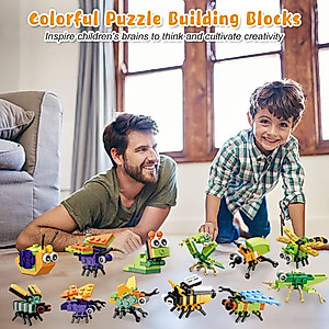 JOYPRO 12 Small Animals Building Blocks Sets for Kids Surprise with 12 in 1 Insect Animal Set Goodie Bags for Birthday Gift, Party Favors, Classroom Prizes (12 Box)