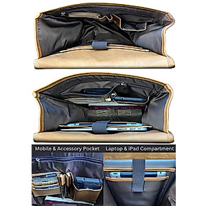 Handmade Genuine Leather Backpacks Laptop Computer Bag for Men Women Gift for Him Her