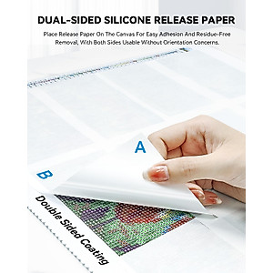 ARTDOT 200-Piece Double-Sided Non-Stick Release Paper for Diamond Art Kits, 15x10 cm Thickened Cover Replacement Paper as Diamond Painting Accessories and Tools