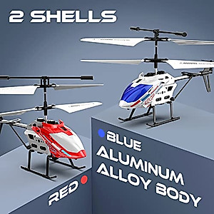 DEERC Remote Control Helicopter, 3.5 CH Altitude Hold RC Helicopters w/Gyro for Beginner, 2 Shells LED Light One Key Take Off/Landing, 2.4GHz Aircraft Indoor Flying Toy for Kids Boys Girls