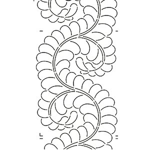 Quilting Creations Feather Border for Use with 422QC Quilt Stencil, 8"