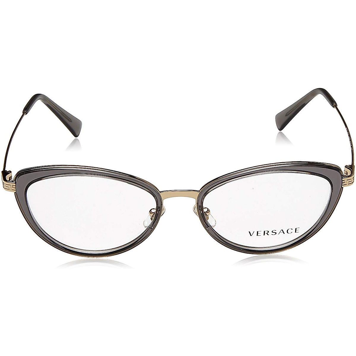 Versace VE1244-1399 Eyewear Frame PALE GOLD/GREY TRANSP W/DEMO LENS 53MM