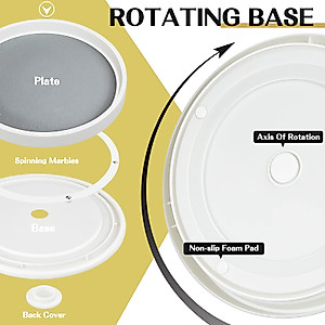 Twoyu Non Skid Lazy Susan Turntable,Single Round Rotating Kitchen Spice Organizer for cabinets,Pantry, Bathroom, Refrigerator (10Inch)