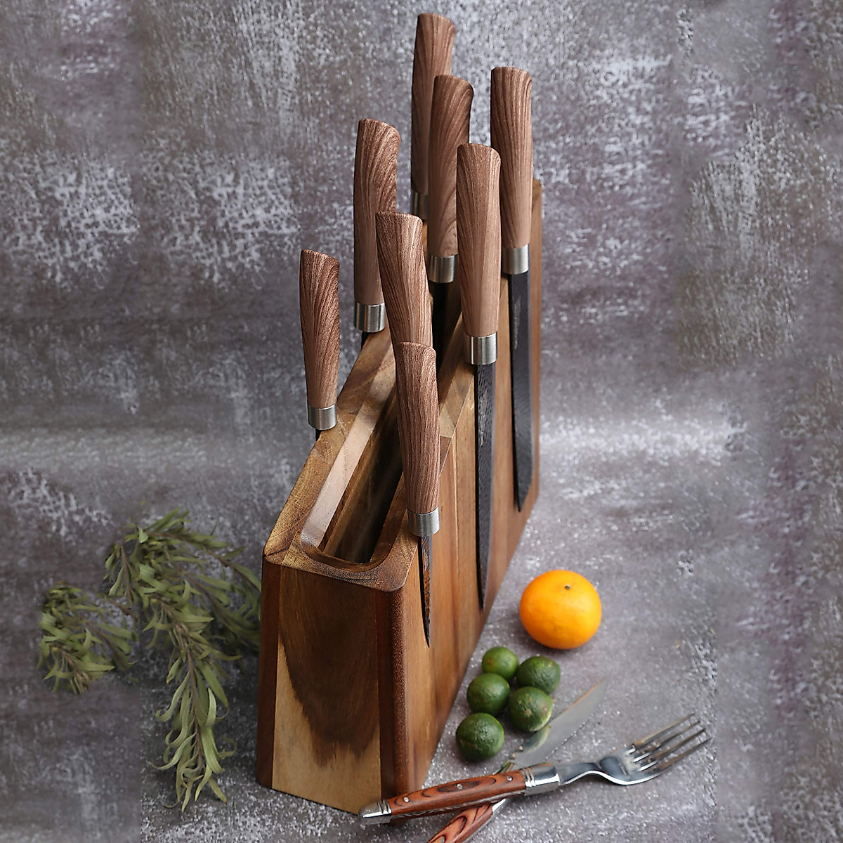 Azauvc Magnetic Knife Block,12-16 Knives Holder with Powerful Magnets,Knife Board Knife Strip Rack with Strong Magnet