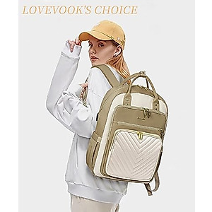 LOVEVOOK 15.6 Inch Laptop Backpack for Women,Fashion Work Travel Backpack,Waterproof Day Pack Purse for Teacher Nurse