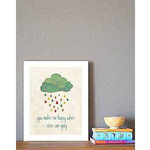 Kid's Wall Art "When Skies are Grey" 11x14 Print for Boys, Girls or Baby's Room, Nature Themed Nursery Decor, Gender Neutral