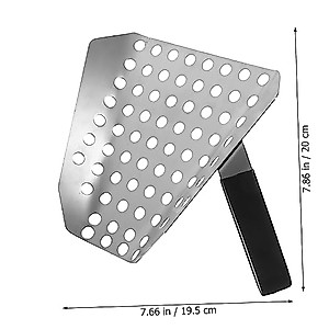 HEMOTON 4pcs French Fries Shovel Metal Pooper Scooper Popcorn Machine Popcorn French Fry Scoops Utility Scoop Ice Scooper Coffee Beans Scoop French Fries Bagging Shovel Kitchen Supplies