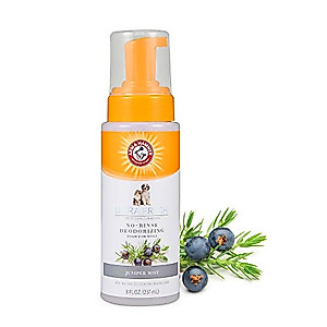 Arm & Hammer Ultra Fresh No Rinse Deodorizing Foam for Dogs, Juniper Mist, 8 Oz | Waterless Dog Shampoo | Baking Soda Neutralizes Bad Odors for an Advanced Clean