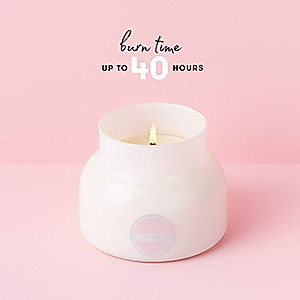 Capri Blue Petite Scented Candle with Glass Candle Holder - Luxury Aromatherapy Candle - 8 Oz - Volcano - White