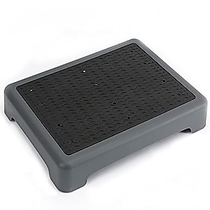 StrongTek One Step Stool for Adults and Elderly, Plastic Stair Riser with Non-Slip Surface and Feet, Portable for Shower, Bathtub, Car, Outdoor, Mobility Step Platform 350 lbs Capacity