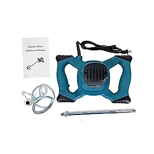 CDZHLTG 2100W Portable Electric Concrete Cement Plaster Grout Paint Thinset Mortar Paddle Mixer Pro Drill Mixer Stirring Tool Adjustable 6 Speed Handheld Standard 110V