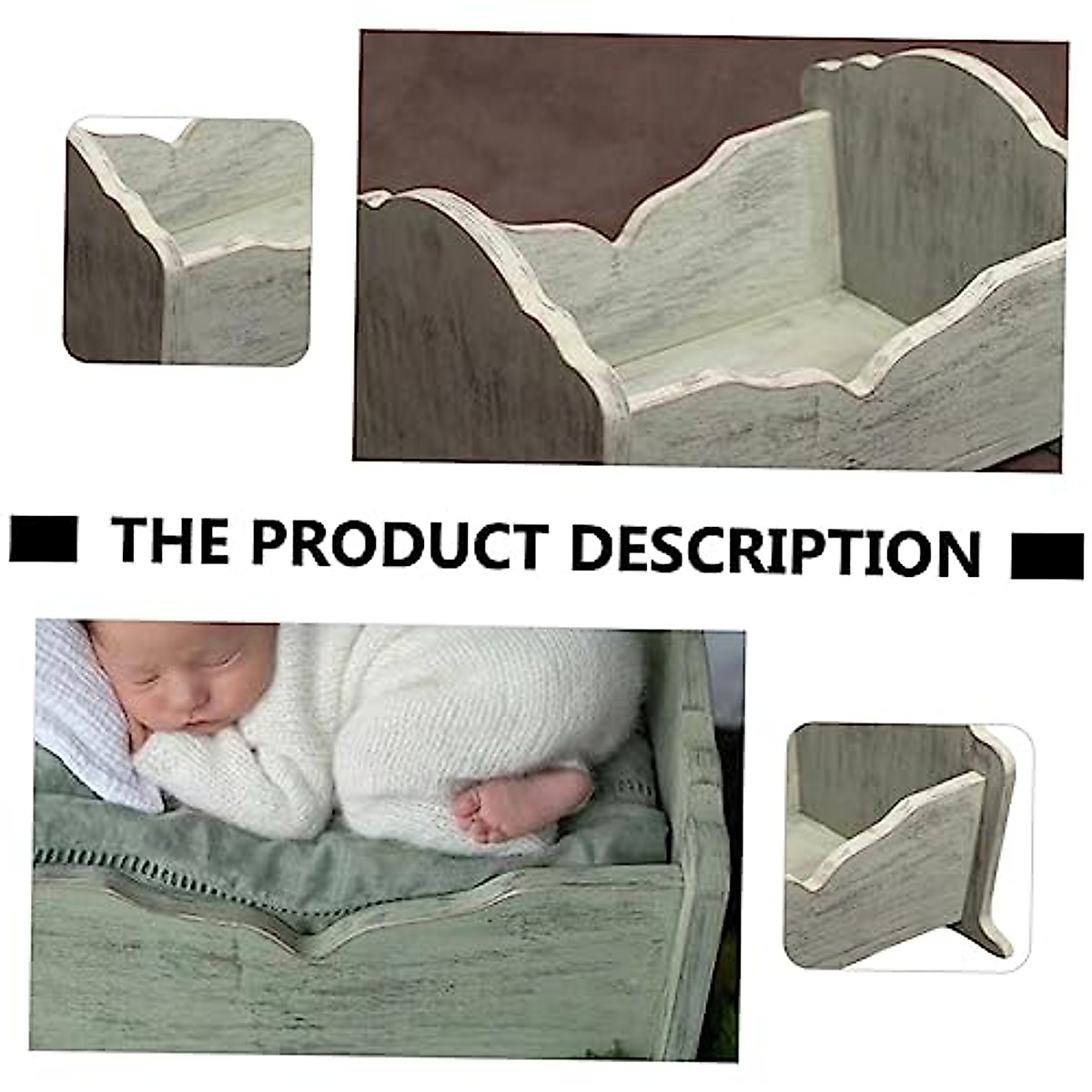 TOYANDONA 1pc Cot Photo Props Wood Photography Crib Wooden Bed for Baby Photo New Photography Crib Wooden Crib Baby Boy Crib Newborn Crib Baby Photography Crib New Born Photo Crib Prop Bed