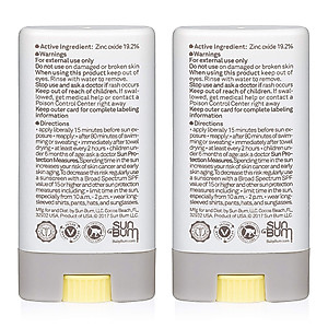 Baby Bum Mineral Sunscreen Face Stick - SPF 50 - UVA,UVB Face and Body Protection - Fragrance Free Safe for Sensitive Skin- Travel Size 0.45 Ounce (Pack of 2)