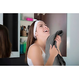 Oakias 6 Pack Small Cotton Towels Grey – 22 x 44 Inches 500 GSM – Hotel, Pool & Gym Towels – Highly Absorbent