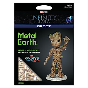 Metal Earth Guardians of The Galaxy Groot Color 3D Metal Model Kit Fascinations