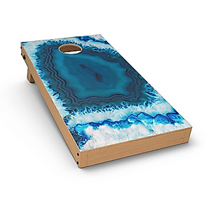 Design Skinz Summer Tropical Skin Set for Cornhole (Skin Only) - Vivid Blue Agate Crystal