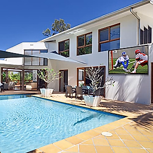 SYLVOX 55'' Full Sun Outdoor TV Waterproof 4K Television, 2000nits All Metal Corrosion Resistant, with Wireless Connection & Wi-Fi, for Outdoor All Area, Pool Series OT55A1KAGE 2023