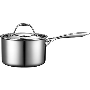 Cooks Standard 3-Quart Multi-Ply Clad Stainless Steel Saucepan with Lid
