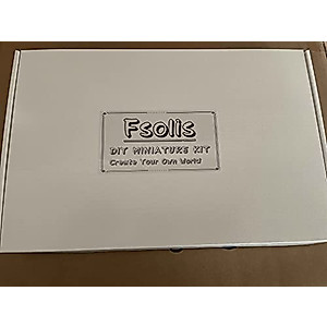 Fsolis DIY Dollhouse Miniature Kit with Furniture, 3D Wooden Miniature House with Dust Cover and Music Movement, Miniature Dolls House kit (M21)