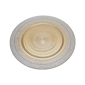 Godinger Circle Glass Charger, Platter, Server - 13"