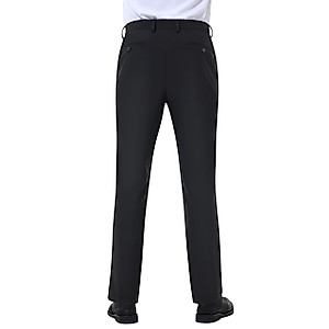 Lion Nardo Mens Stretch Dress Pants Slim Fit Dress Pants for Men Expandable Waist Casual Dress Pants Athletic Golf Pants