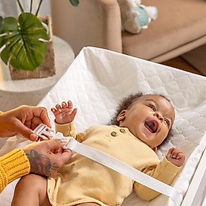 Summer by Ingenuity 4-Sided Changing Pad – Durable Quilted Changing Pad Made with Waterproof Material, Includes Infant Safety Belt with Quick-Release Buckle