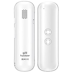 XURPURTLK Language Voice Translator Device Real Time 2-Way Translations Supporting 72 Languages for Travelling Learning Shopping Business Chat Recording Translations (White) (G5)