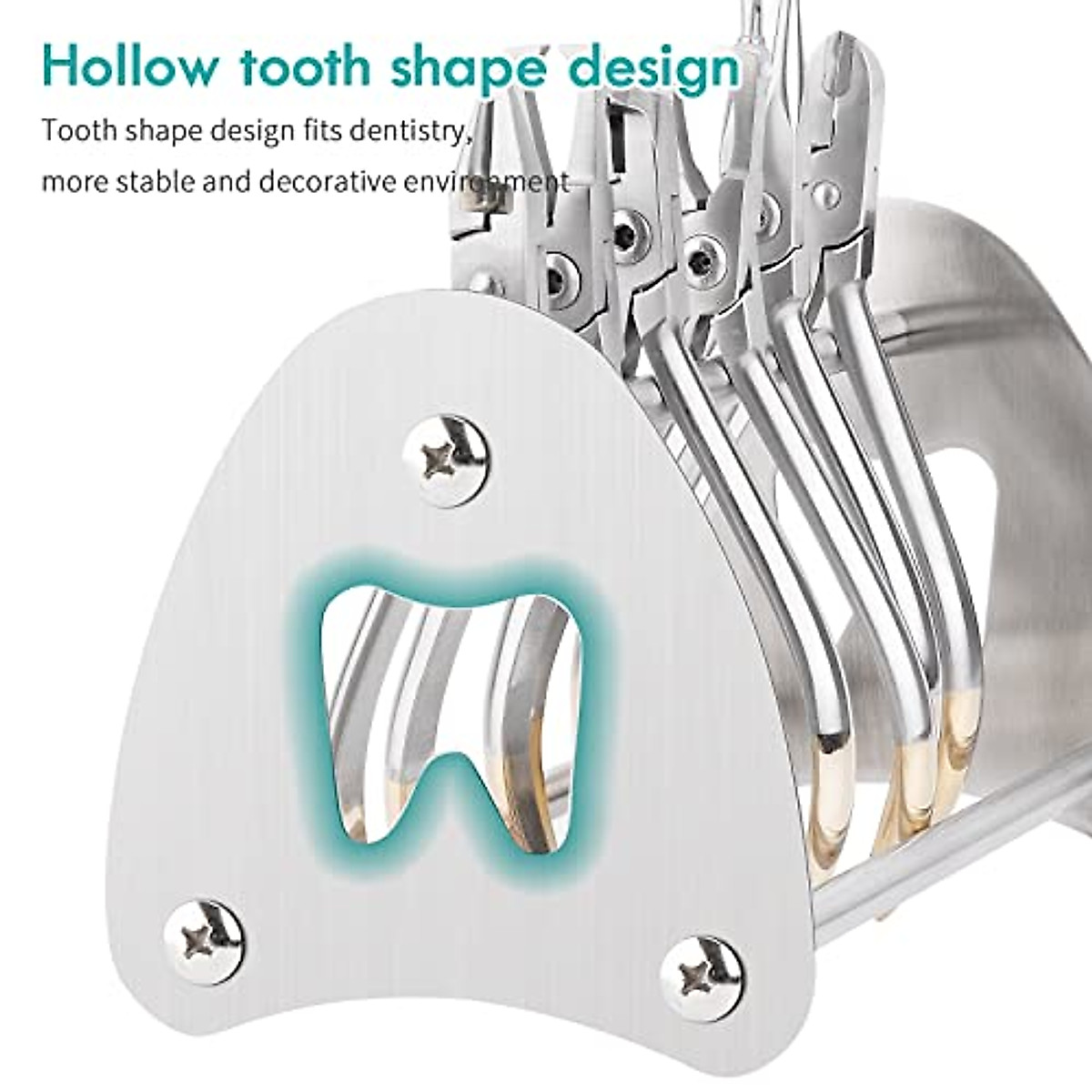 LVCHEN Dental Stainless Steel Pliers Holder - Orthodontic Pliers Organizer Multifunctional Sturdy Forceps Rack for Orthodontic Craft Plier Forceps Scissors