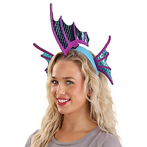 Seahorse Shimmer Sparkle Fin Headband - Velvet Fabric with Felt Wings, Lightweight and Comfortable