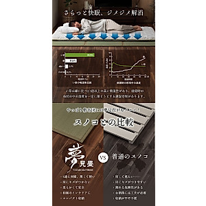 IKEHIKO Japanese Traditional Igusa (Rush grass) Tatami Mattress, Small Full XL. Made in Japan