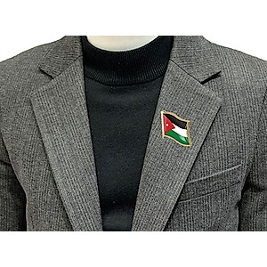vmcoatdu Compatible Jordan Flag Pin Badge International Travel Brooch Metal Alloy Souvenir Pin for Hat Clothes Backpack (Jordan)