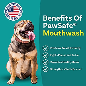 Dog Mouthwash, Dental Water Additive for Fresh Breath, Plaque & Tartar Control, Best Natural Cleaning Freshener Formula for Healthy Teeth & Gums, Advanced Easy-to-Use Oral Care Solution