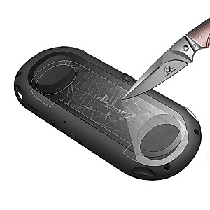 (4-Pack) 2 Front+2 Back Covers Screen Protectors for Sony PlayStation Vita 2000, Akwox 9H Tempered Glass Front Screen Protector and HD Clear PET Back Screen Protective Film for PS Vita PSV 2000