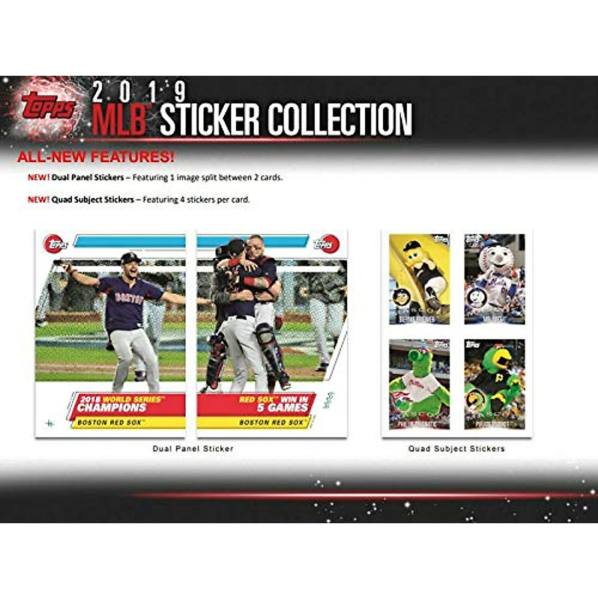 2019 Topps Baseball MLB Stickers Box (50 Packs/4 Stickers)