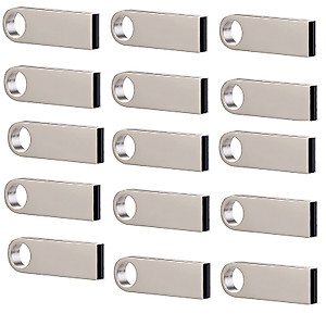 8GB USB Flash Drive 100 Pack USB2.0 Flash Drive 100 Pack 8GB USB Bulk USB Flash Drives Thumb Drive 100 Pack 8GB Metal Mini USB Drive lcwamy (Silver, No Logo)
