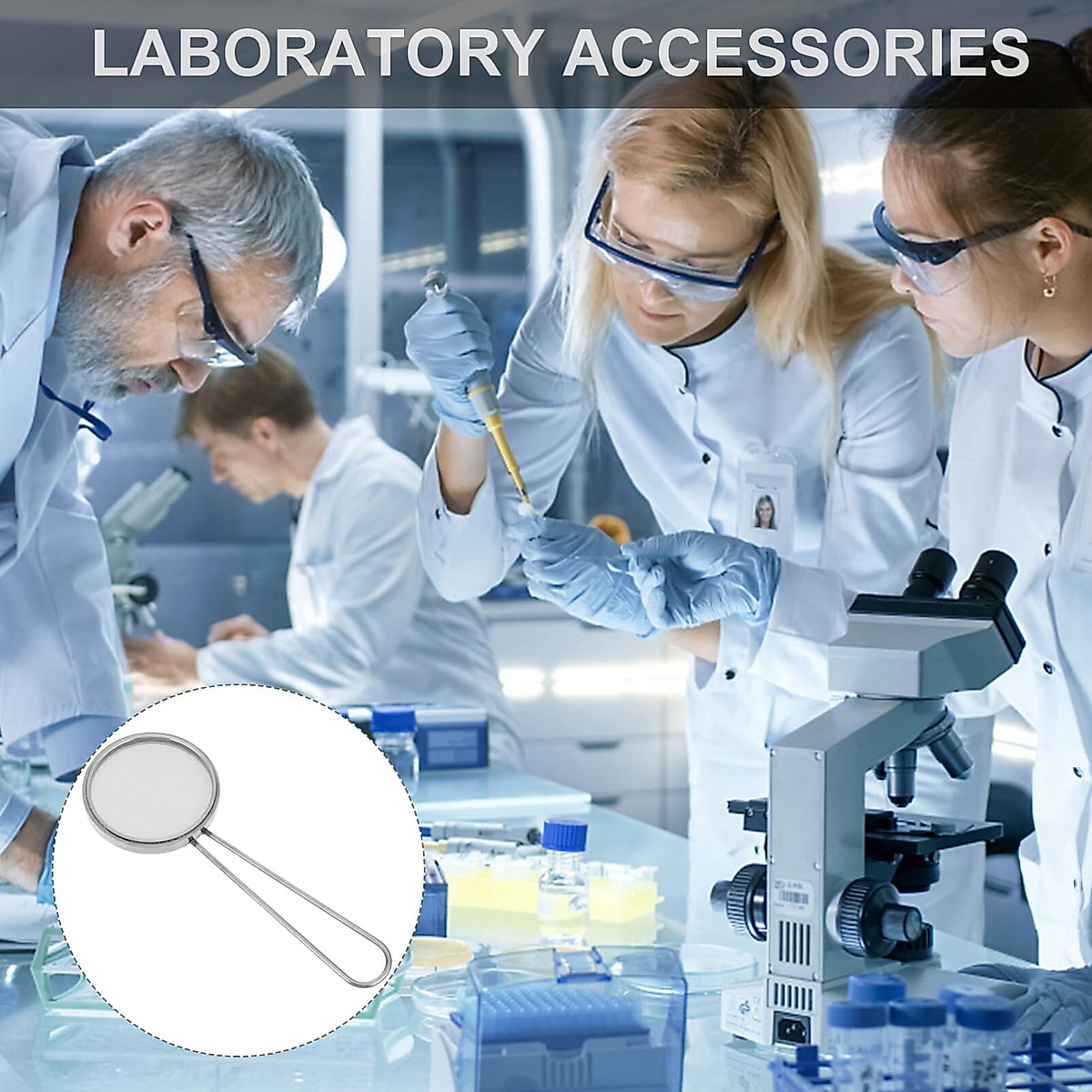 100 Fine Mesh Sieve Strainer, Mesh Stainless Steel Cell Strainer Cell Filter Standard Test Sieve Sanitary Fittings for Laboratory