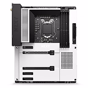 NZXT N7 Z590 - N7-Z59XT-W1 - Intel Z590 chipset (Supports 11th Gen CPUs) - ATX Gaming Motherboard - Integrated I/O Shield - WiFi 6E connectivity - Bluetooth V5.2 - White