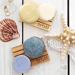 Naples Soap Company, Protein Enriched, 50-75 Use, Solid Hair Conditioner Bar, Eco-Friendly Haircare, Helps Ensure Vibrant, Healthy Hair, All Hair Types, Coconut Water, 1oz