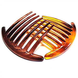 Women's French Twist Combs Plastic Side Hair Comb with Seven Tooth - Set of 6 (3 Colors, Each 2pcs)