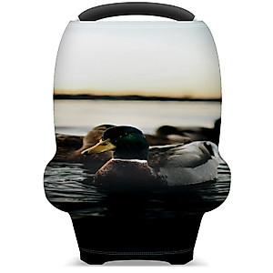 Baby Car Seat Covers Duck Animal Multi- use Breastfeeding Scarf, CarSeat Canopies for Newborn